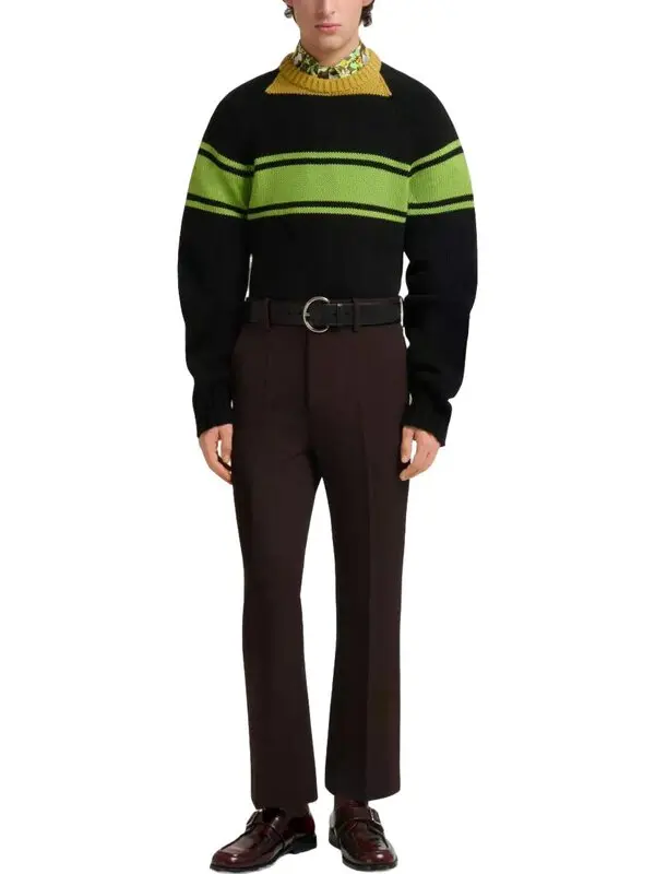 Marni Pressed Crease Trousers - Brown