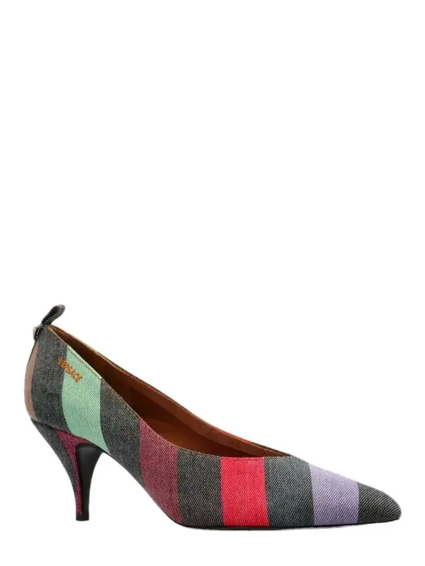Versace Tina Striped Pumps - Black