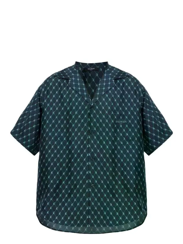 Balmain Silk Shirt - Blue