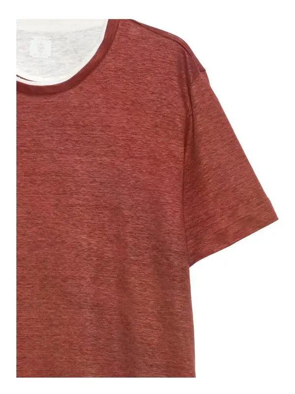Eleventy Layered-effect T-shirt - Red