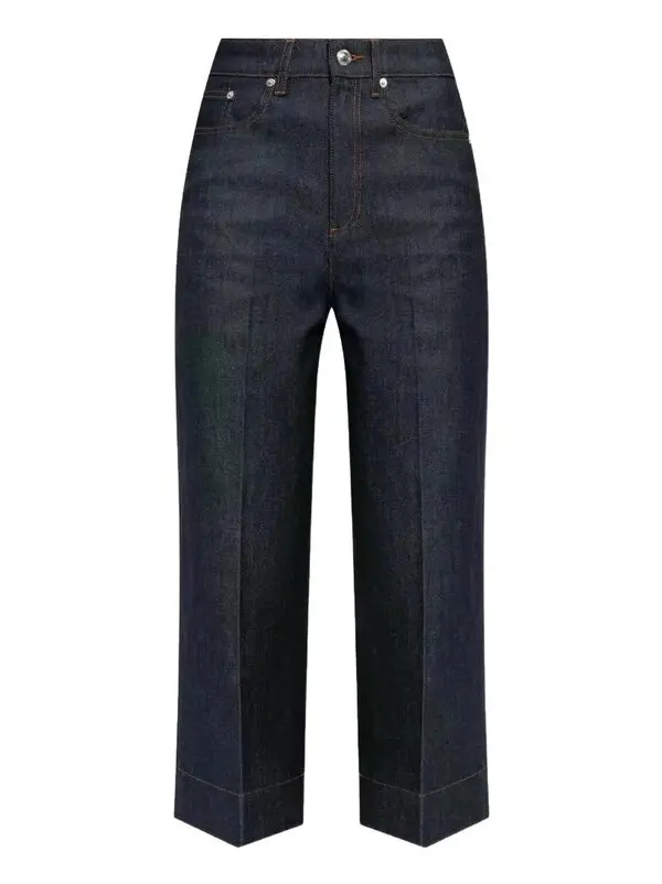 A.p.c. Thelma Cropped Wide-leg Jeans - Blue