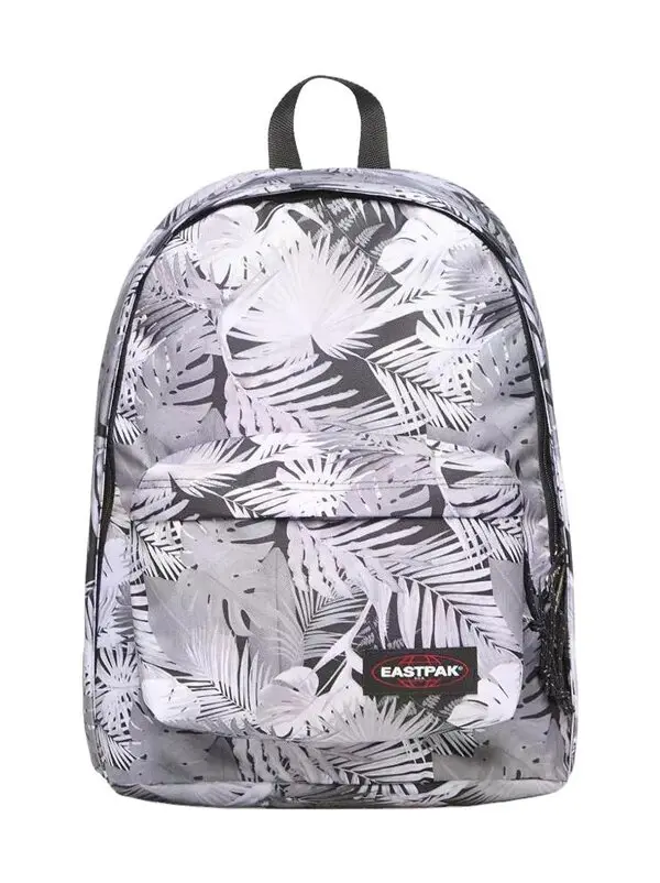 EASTPAK Out Of Office" Leaf-print Backpack - Grey