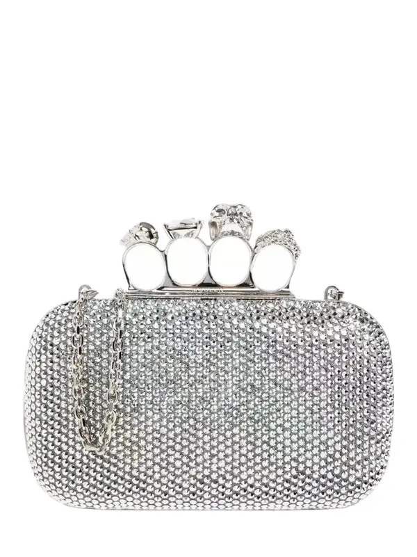 Alexander McQueen Knuckle Clutch Bag - Silver