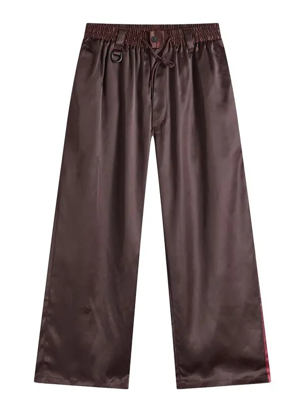 Y3 Satin Track Pants With Gradient Stripes - Red