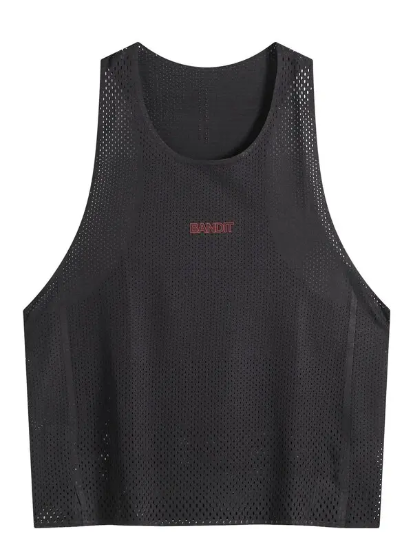 BANDIT Open Mesh Gradient Cut Race Singlet - Black