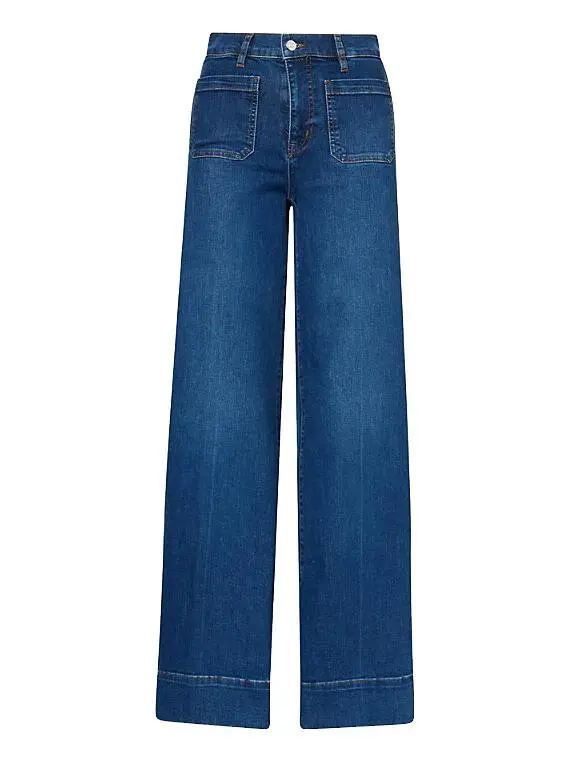FRAME Le Slim Palazzo Long Stretch-denim Jeans - Folklore