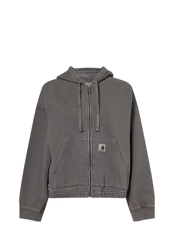 Carhartt Work In Progress Hooded Cotton-jersey Jacket - Black