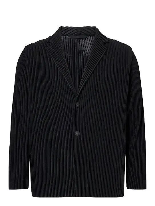 Issey Miyake Single-breasted Knitted Blazer - 15-black