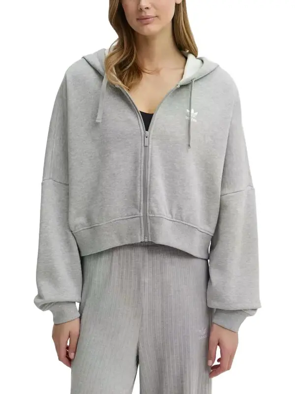 Adidas Zip Hooded Sweatshirt - Grey
