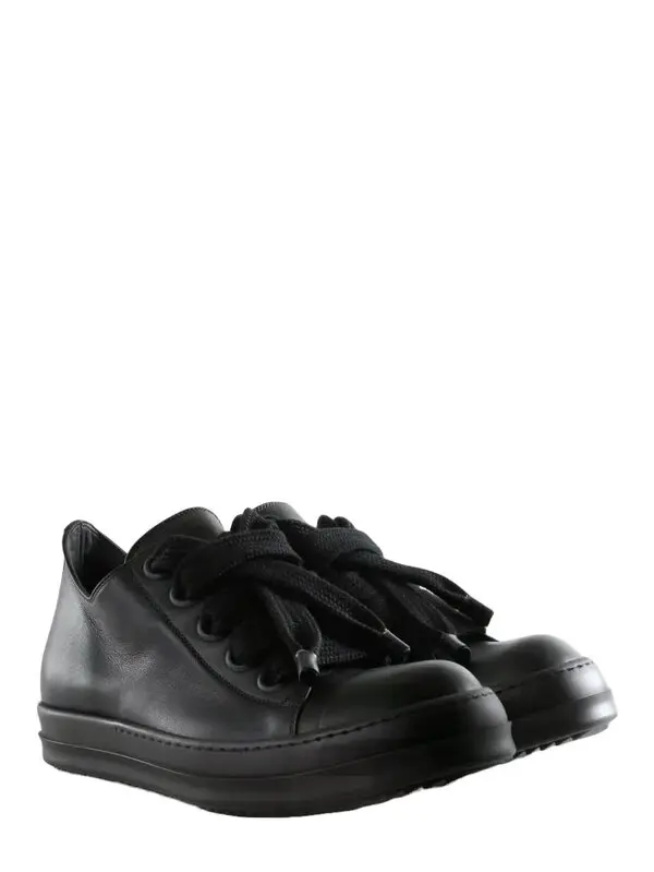 Rick Owens Jumbolace Leather Sneakers - Black