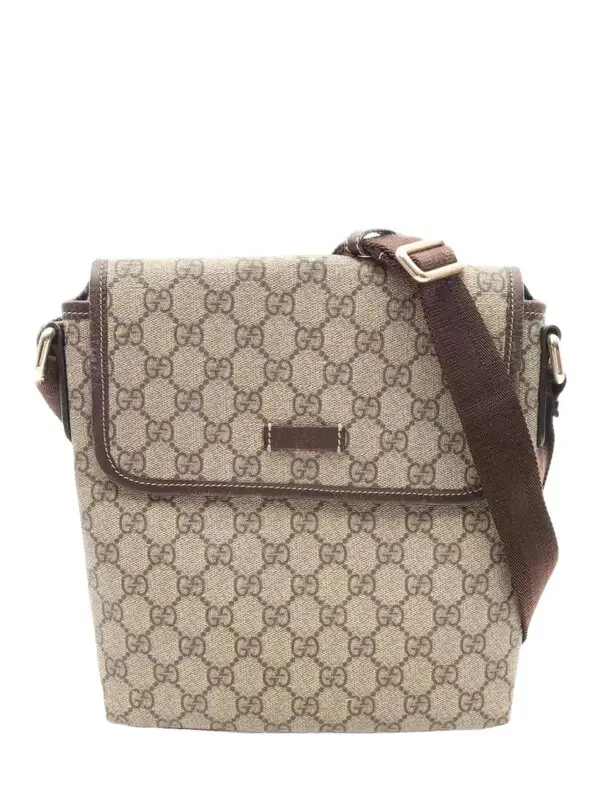 Gucci Gg Supreme Monogram Shoulder Bag - Neutrals