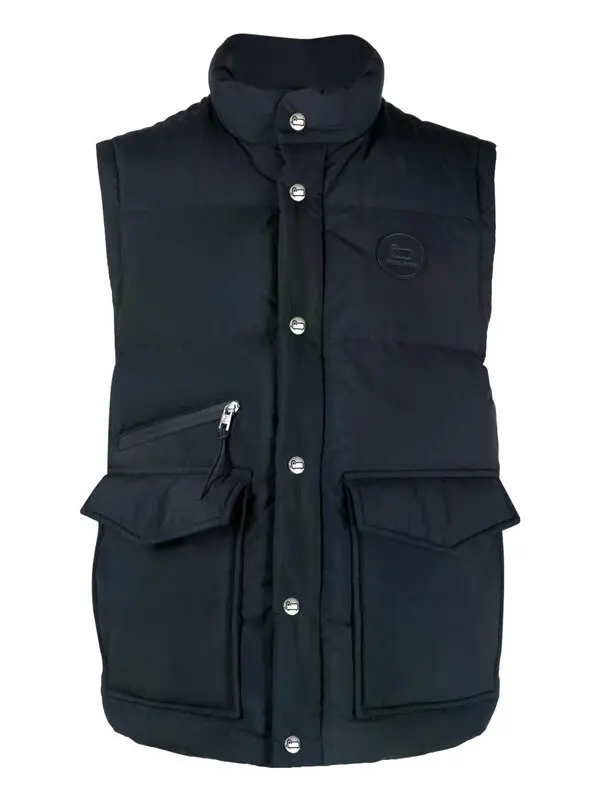 Woolrich High-neck Padded Gilet - Blue