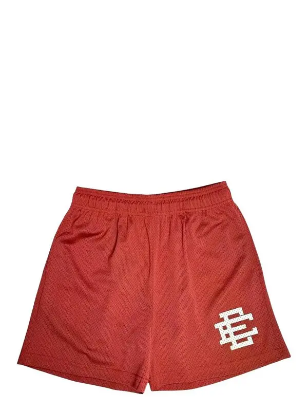 ERIC EMANUEL Logo Print Mesh Shorts - Red