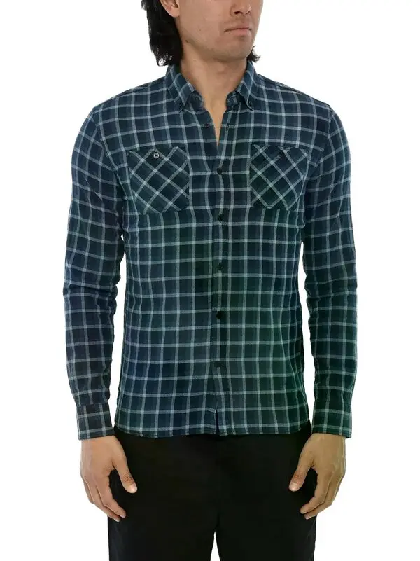Woolrich Checked Button-fastening Shirt - Blue