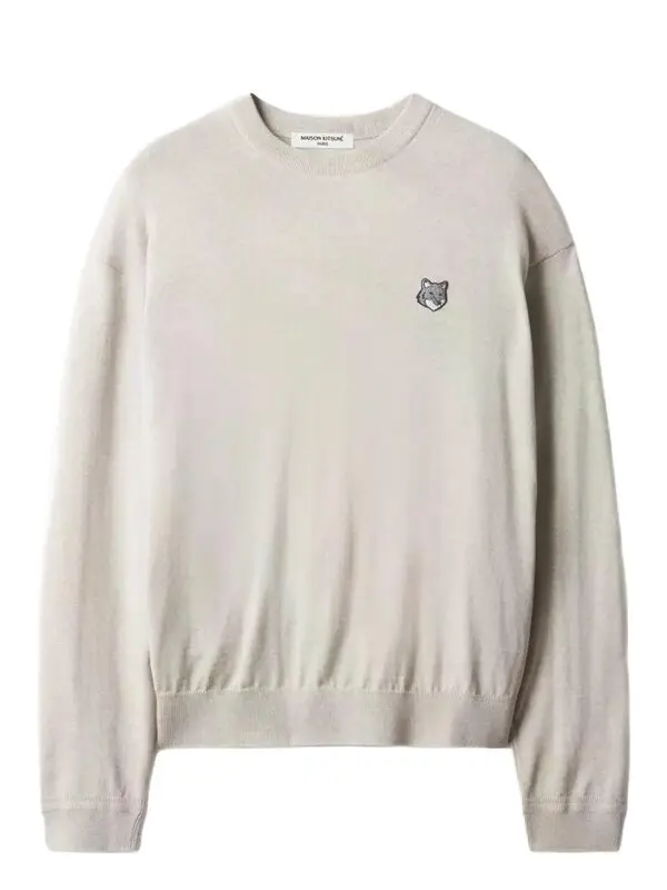 Maison Kitsuné Logo-patch Sweater - Neutrals