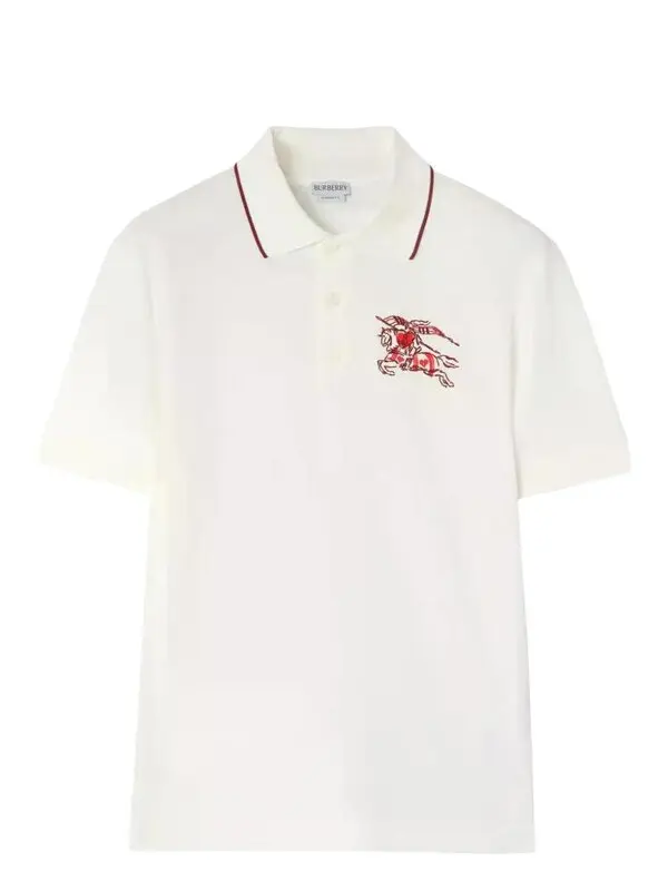 Burberry Heart Knight Cotton Polo Shirt - Neutrals