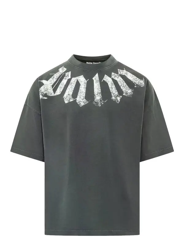 Palm Angels Big Neck Logo T-shirt - Grey