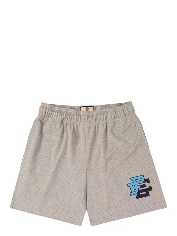 ERIC EMANUEL Logo Print Mesh Shorts - Grey