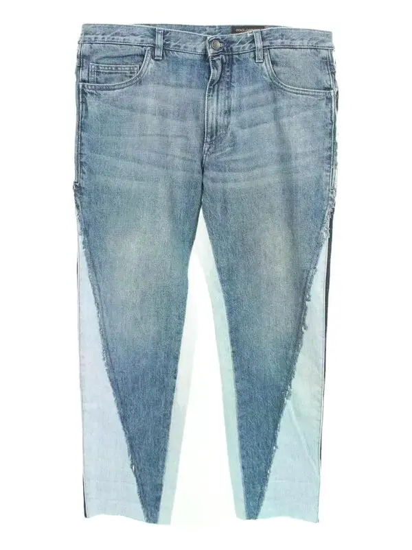 Dolce & Gabbana 2000s Panelled Raw-edge Jeans - Blue