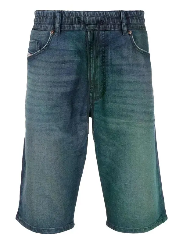 DIESEL® D-krooley Drawstring Waist Denim Shorts - Blue