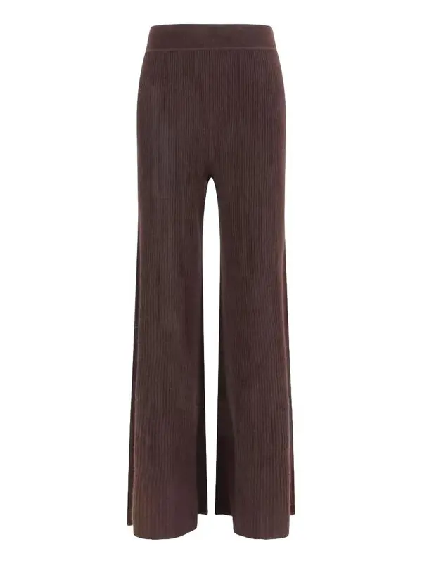 Loro Piana Camino Ribbed-knit Trousers - Brown