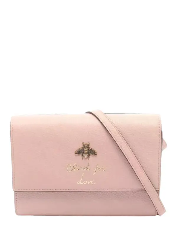 Gucci Animalier Bee Shoulder Bag - Pink
