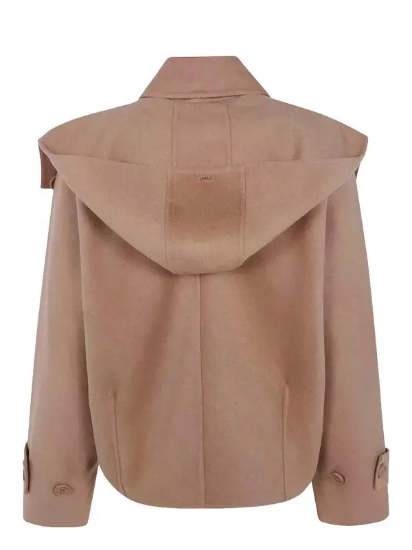 TWINSET Hooded Button-up Jacket - Neutrals