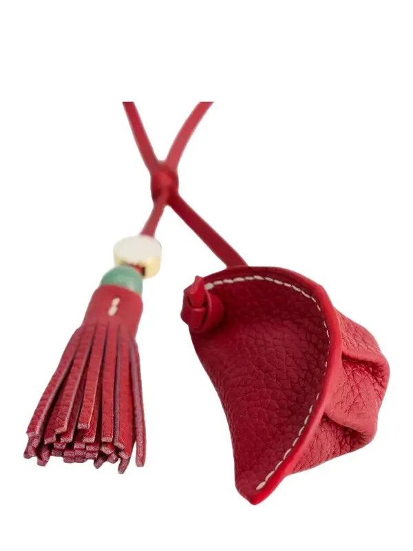 Shanghai Tang Dumpling Tassel Bag Charm - Red