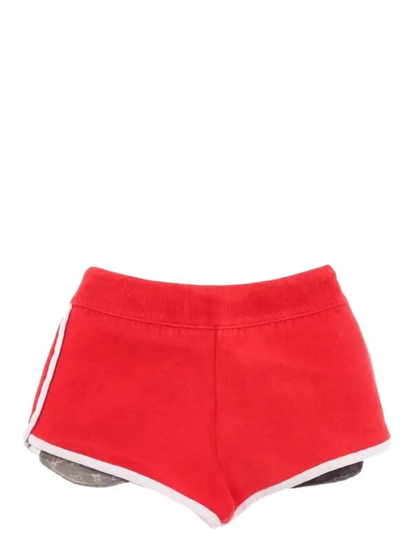 LOUIS VUITTON Monogram Embroidered Shorts - Red