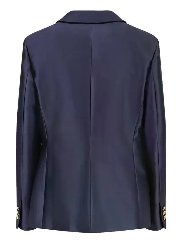 Alberta Ferretti Mikado Single-breasted Peaked-lapels Suit Jacket - Blue