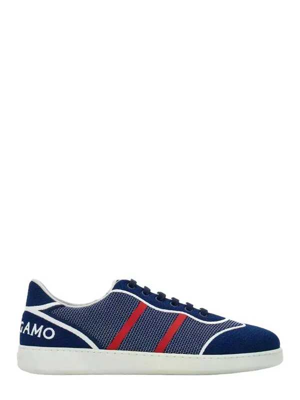 FERRAGAMO Panelled Logo Detail Sneakers - Blue