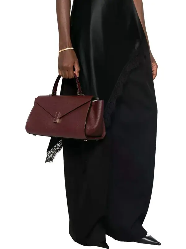 VALEXTRA Brera Leather Tote Bag - Red