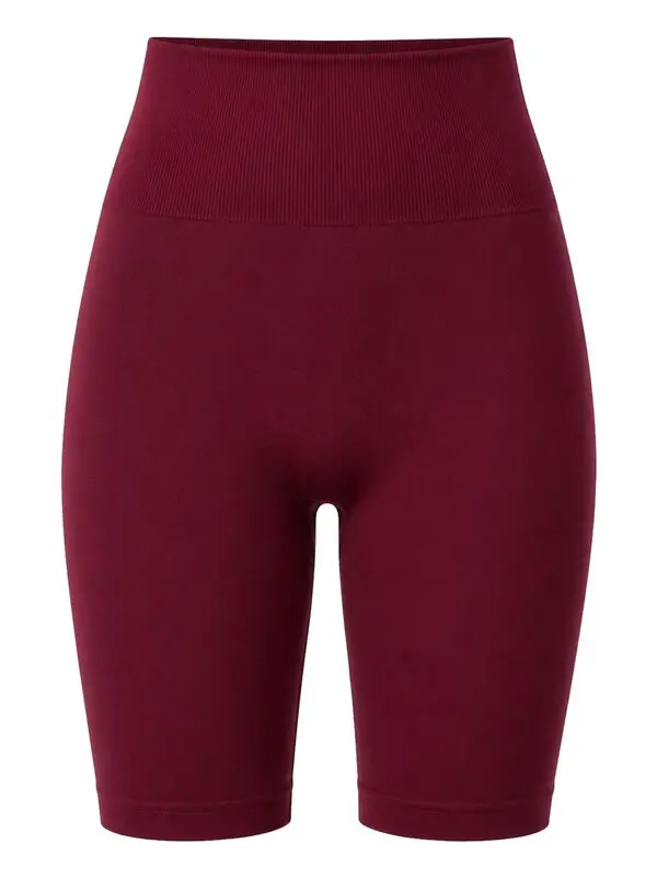 HEART AND SOUL Amarena One Block High-waisted Activewear Biker Shorts - Red