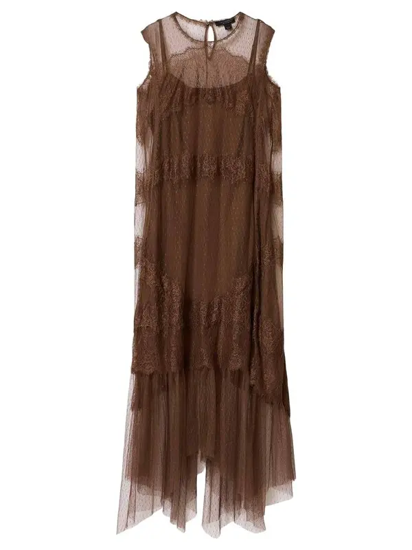 ALLSAINTS Clara Midi Dress - Brown