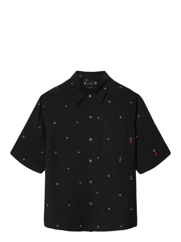 ALLSAINTS Short-sleeve Cardsuit Shirt - Black