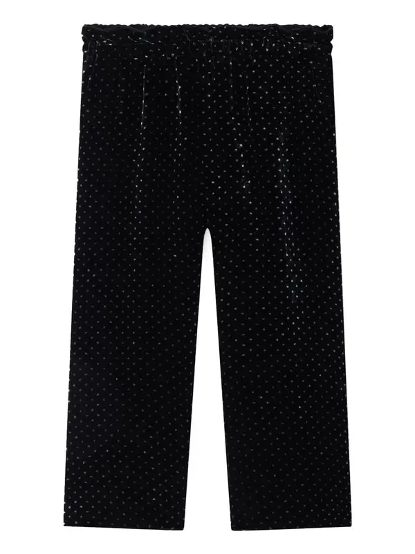 Bonpoint Velvet Glitter Dot Leggings - Black
