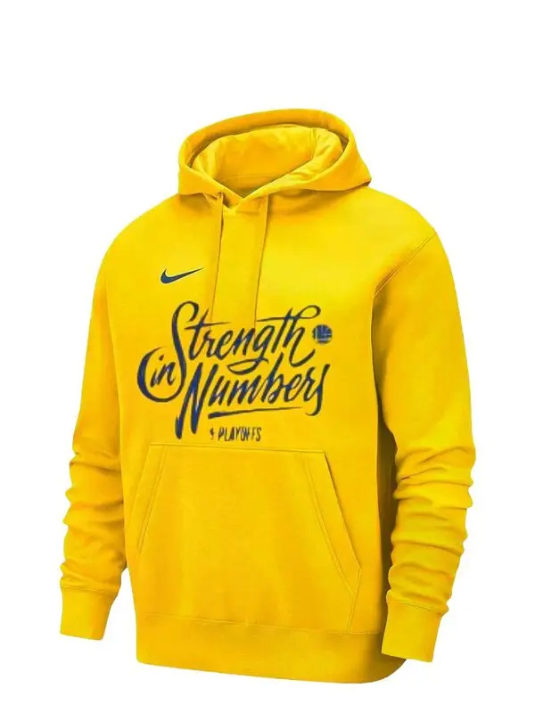 Nike X Nba Logo-print Drawstring Hoodie - Yellow