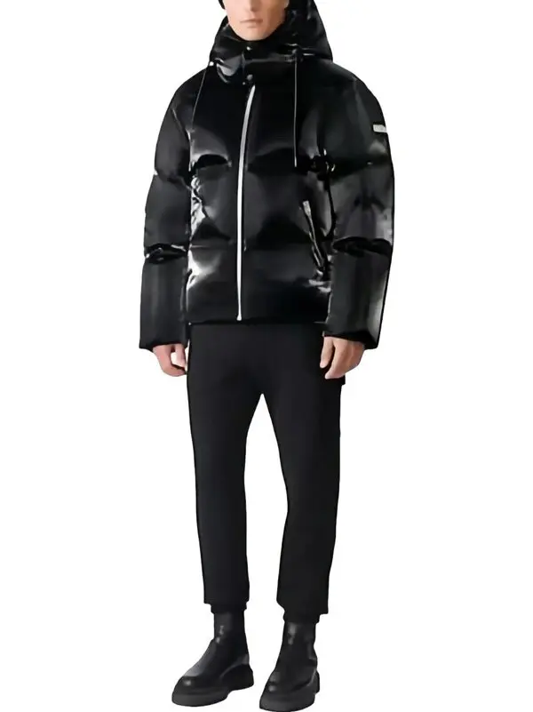 Mackage Padded Down Jacket With Drawstring Hood - Black