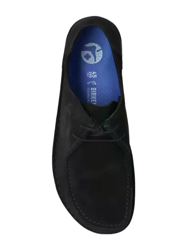 BIRKENSTOCK Suede Lace-up Loafers - Black