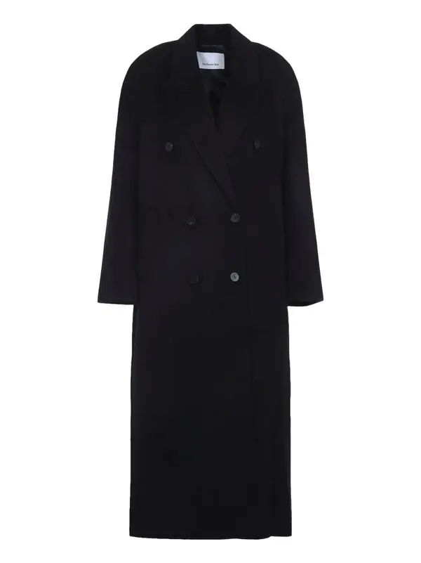 THE FRANKIE SHOP Gaia Wool Double-breasted Coat - Black