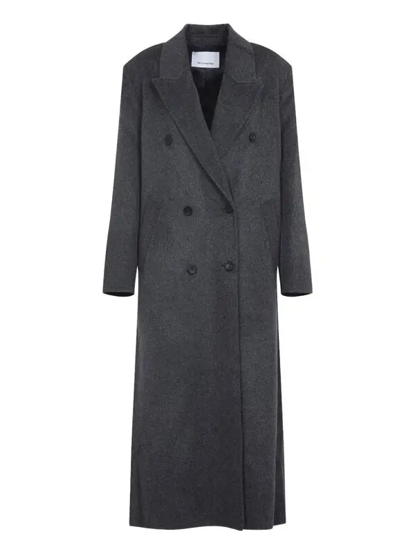 THE FRANKIE SHOP Gaia Wool Double-breasted Coat - Grey