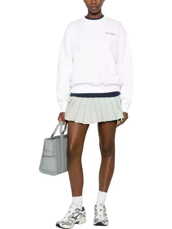 SPORTY & RICH Play Tennis Logo-print Sweatshirt - White