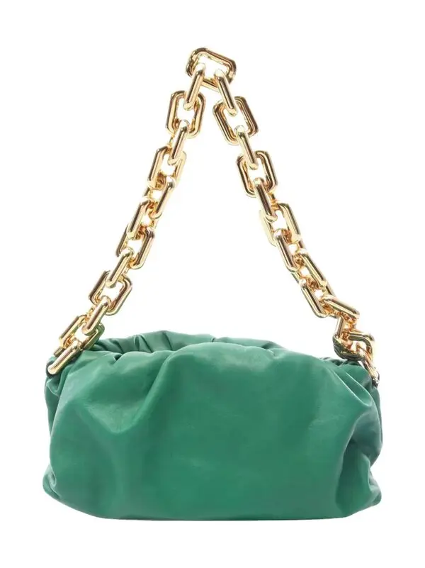 Bottega Veneta 2010s The Chain Pouch Shoulder Bag - Green