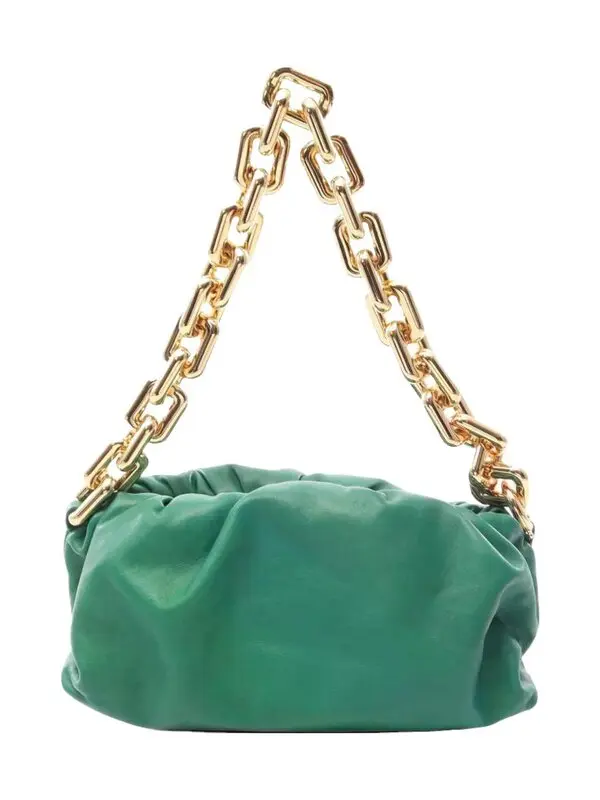Bottega Veneta 2010s The Chain Pouch Shoulder Bag - Green