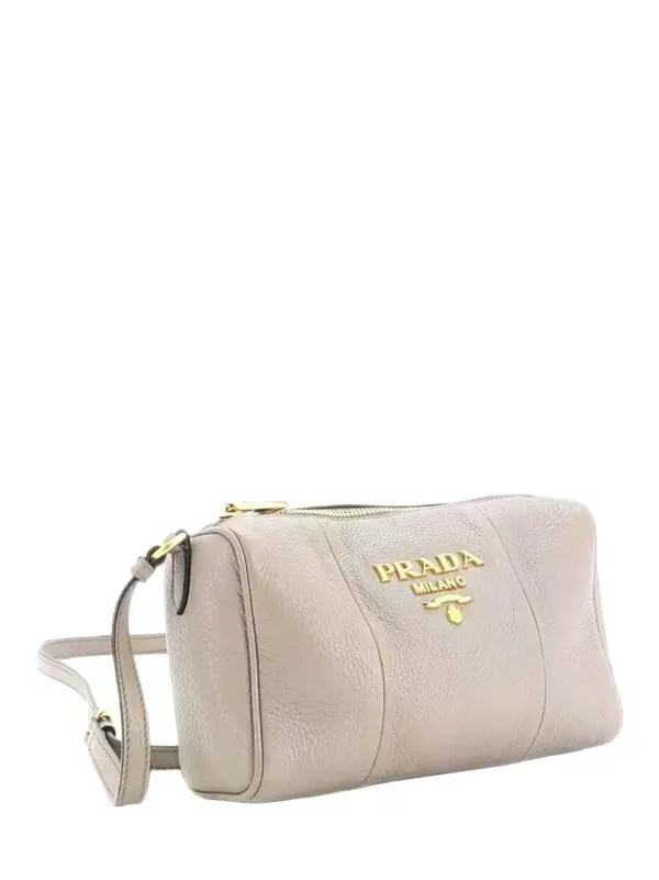 Prada Barrel Vitello Phenix Mini Crossbody Bag - Grey