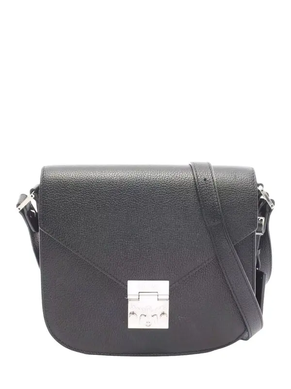 Mcm Patricia Leather Shoulder Bag - Black