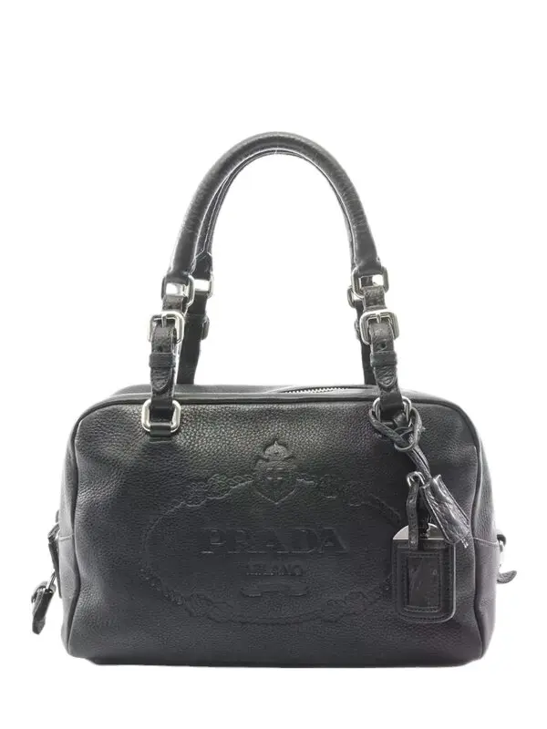Prada Vitello Daino Handbag - Black