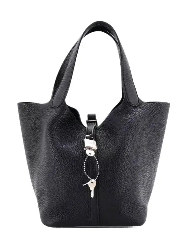 Hermès Picotin Lock Clemence Mm Bucket Bag - Black