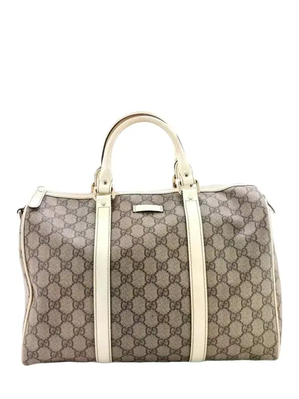 Gucci Gg Coated Canvas Medium Satchel - Neutrals