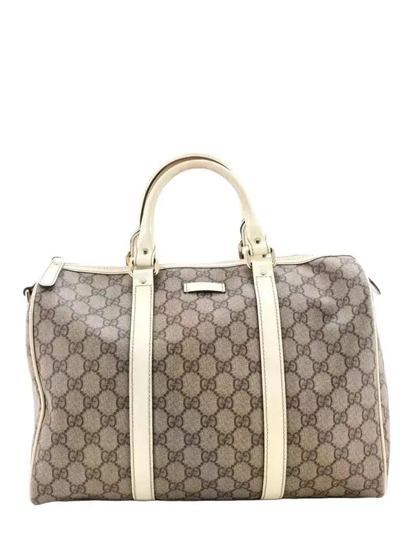 Gucci Gg Coated Canvas Medium Satchel - Neutrals